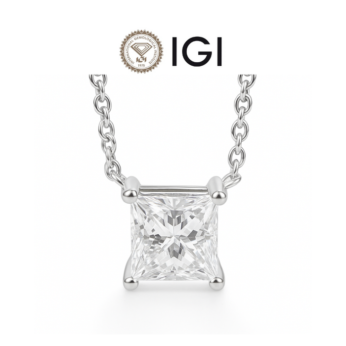 שרשרת קלאסית יהלום מעבדה פרינסס – Makeda Jewelry